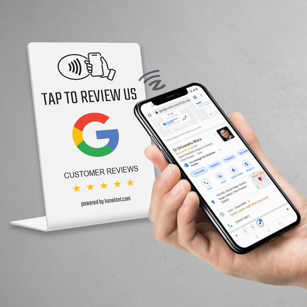 Google Boost my Reviews Stand, Boost Your Reputation with our NFC ...